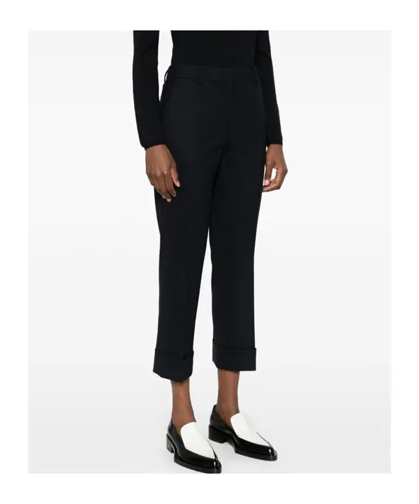 Incotex Cropped Trousers With Rolled-edge Detailing