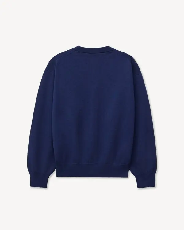 Kenzo Loves" Embroidered V-neck Cardigan In Wool Cotton