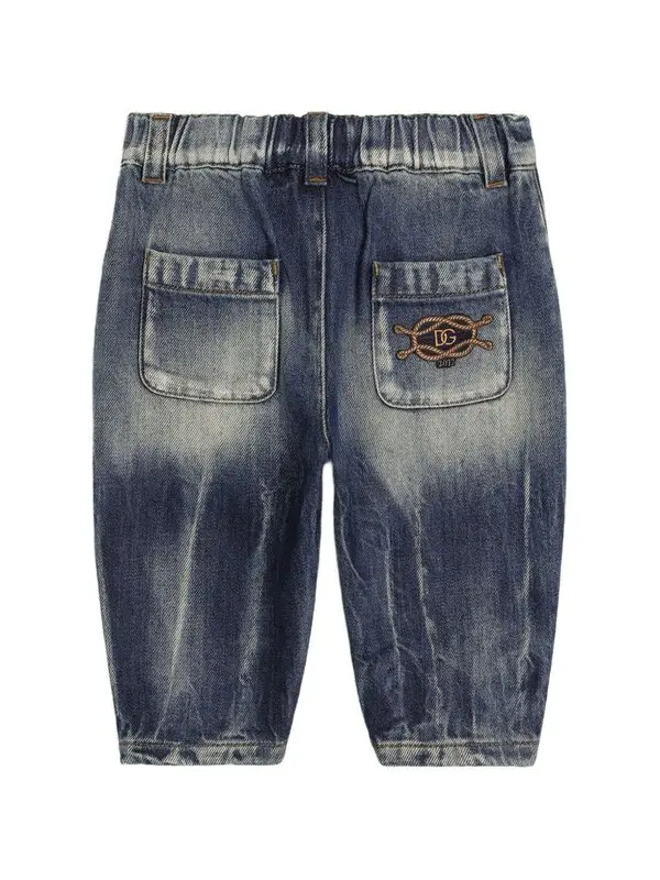Dolce & Gabbana Denim Trousers With Emblematic Detailing