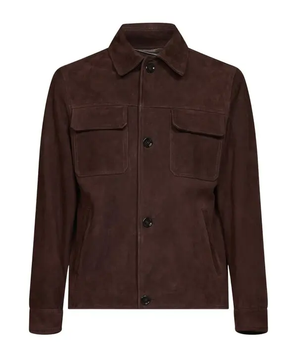 LARDINI Long-sleeved Leather Jacket