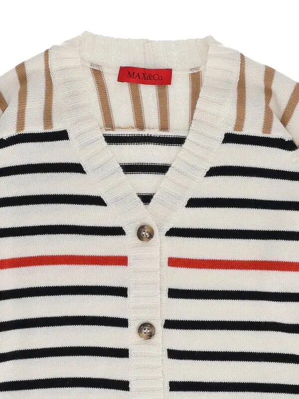 MAXCO. Max&co. Striped Long Sleeve Cardigan