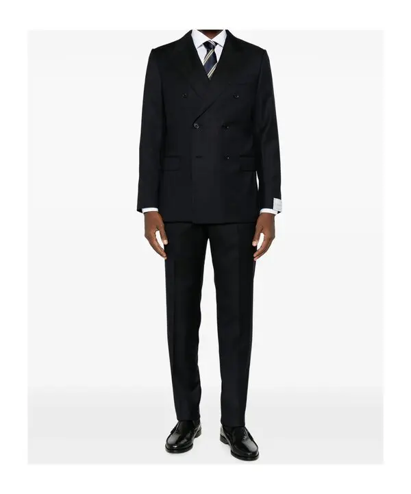 Caruso Norma Double-breasted Peak-lapel Suit