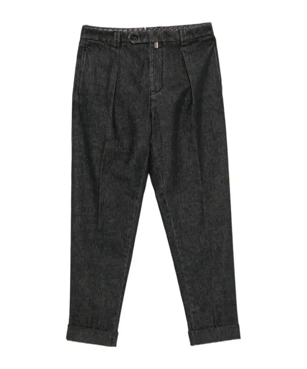 BERWICH Pleated Turn-up Trousers