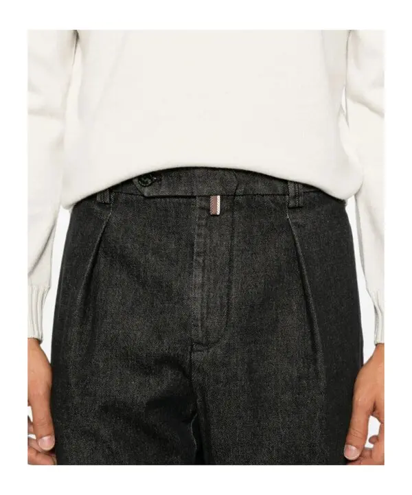 BERWICH Pleated Turn-up Trousers
