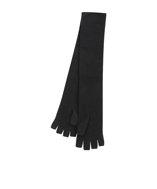 DRUMOHR Long Fingerless Gloves - Onyx