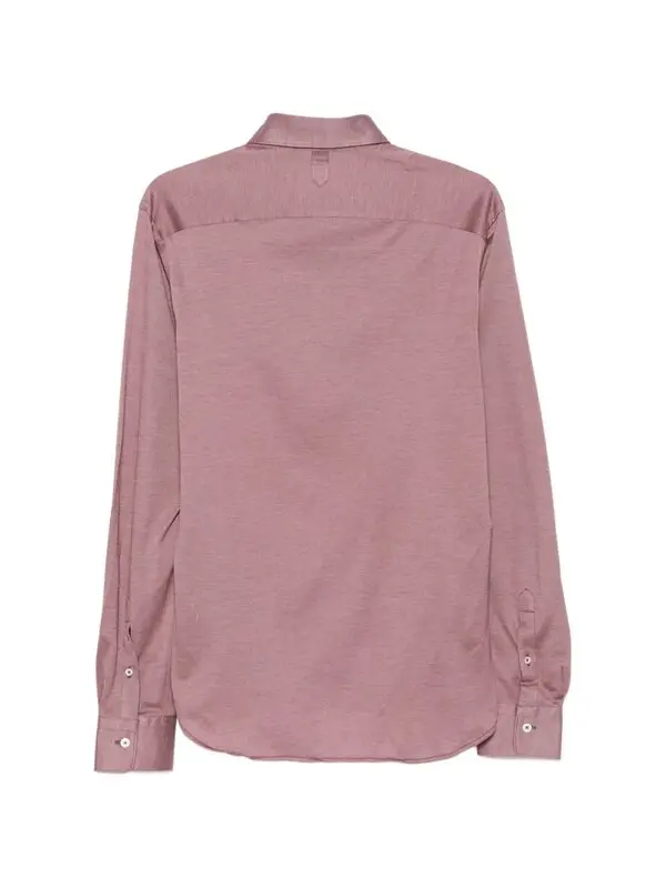 Canali Mélange-effect Button-down Shirt