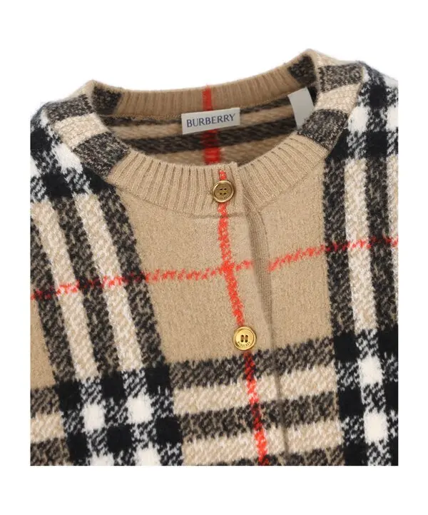 Burberry Checked Knitted Cardigan