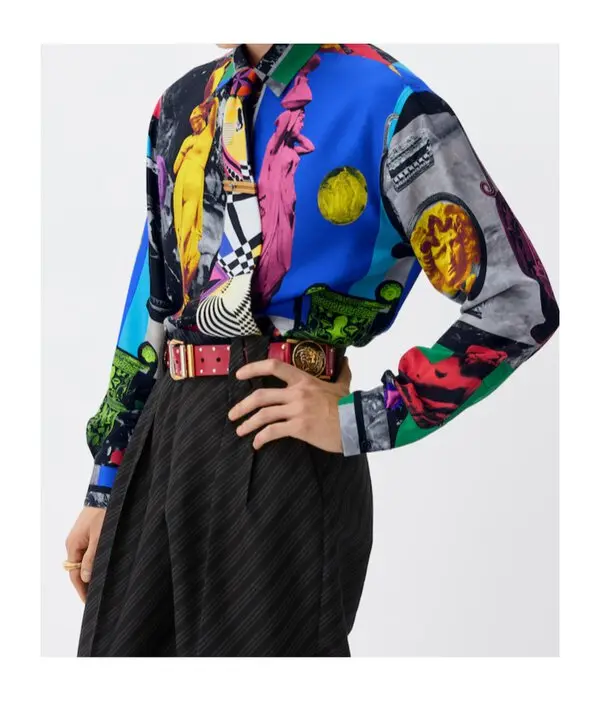 Versace Pattern-printed Twill Regular Shirt