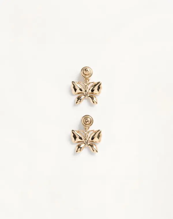 Valentino Garavani Flutterby Earrings In Metal And Swarovski Crystals