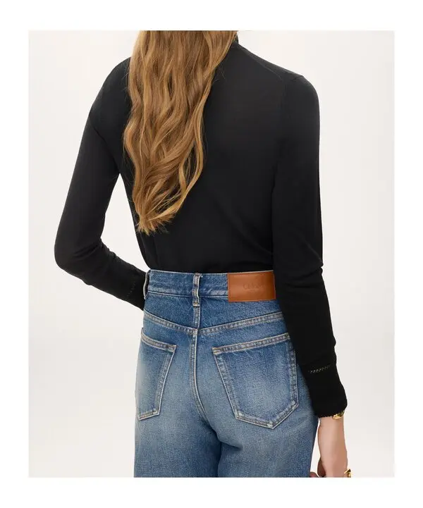 Chloé Fitted Turtleneck In Wool Knit