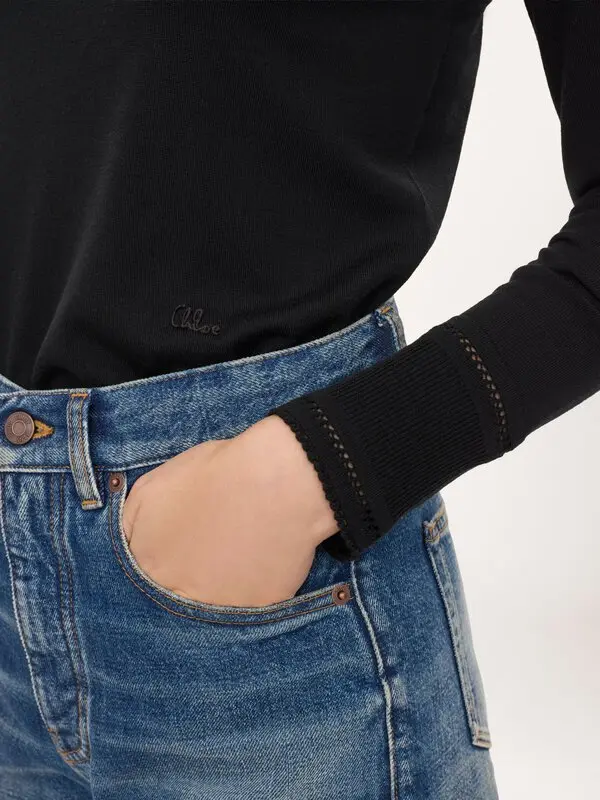 Chloé Fitted Turtleneck In Wool Knit