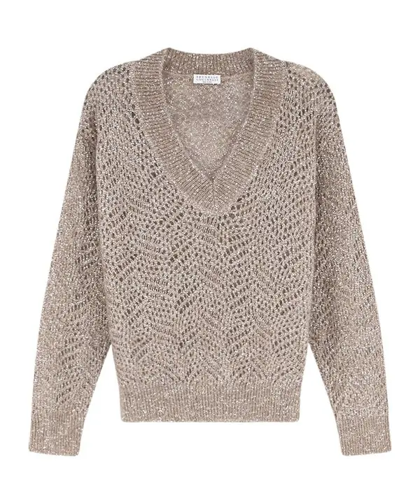 Brunello Cucinelli V-neck Long Sleeve Knitwear