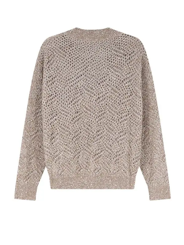 Brunello Cucinelli V-neck Sequined Sweater