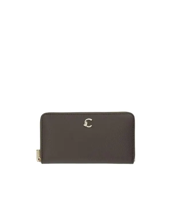 COCCINELLE Logo-plaque Pebbled-leather Wallet