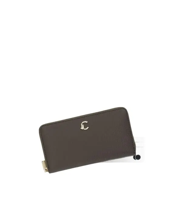 COCCINELLE Logo-plaque Pebbled-leather Wallet