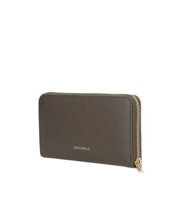 COCCINELLE Logo-plaque Pebbled-leather Wallet