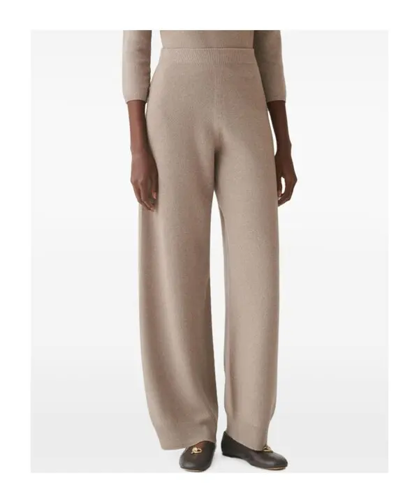 Fabiana Filippi Platinum Lurex Wide Leg Trousers