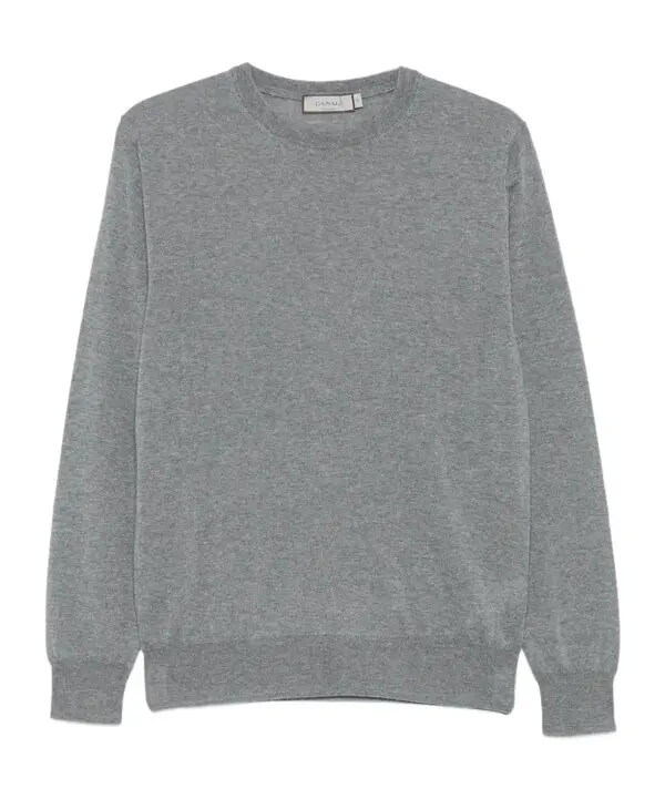 Canali Crew Neck Long Sleeve Knit Top