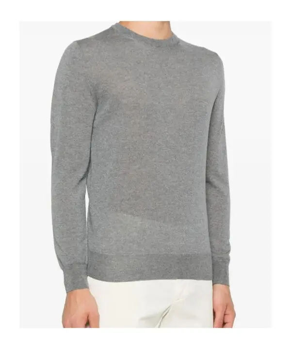 Canali Crew Neck Long Sleeve Knit Top