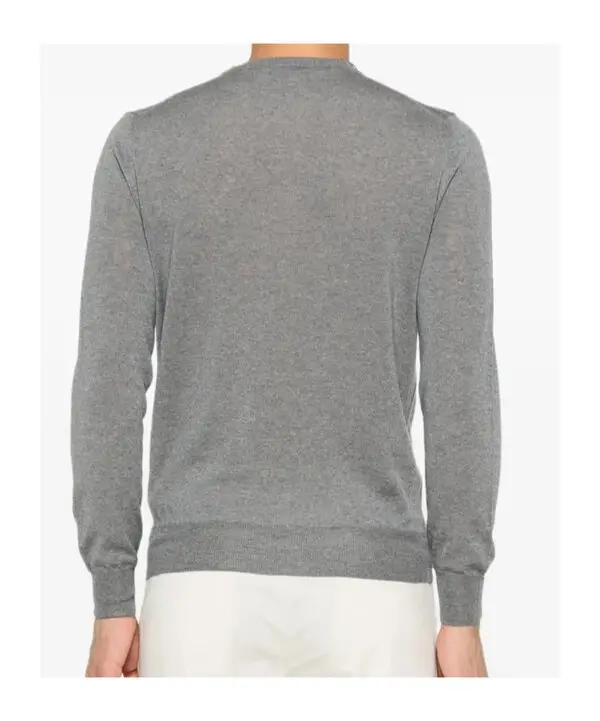 Canali Crew Neck Long Sleeve Knit Top