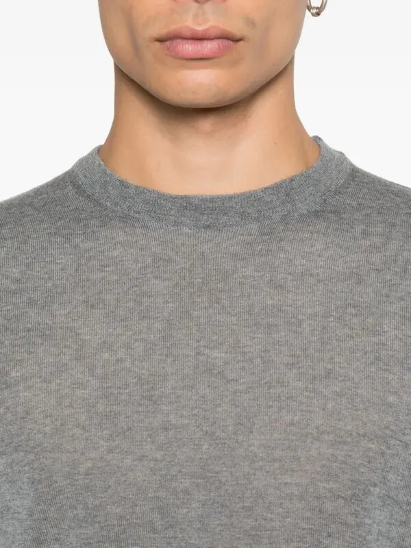 Canali Crew Neck Long Sleeve Knit Top