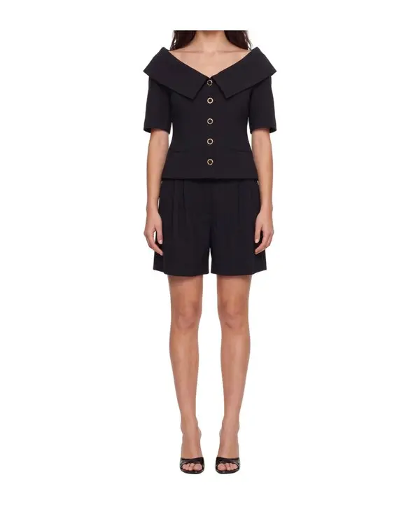 Alessandra Rich Crepe Off-shoulder Jacket