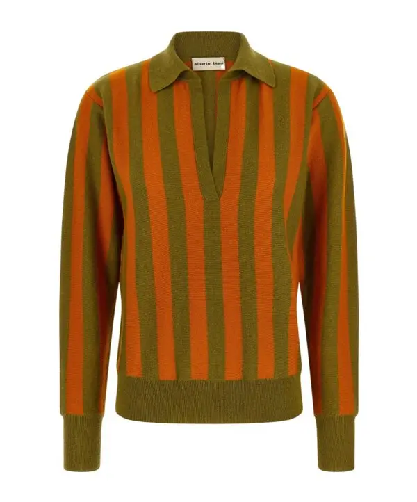 Alberto Biani Long-sleeve Knitted Polo Shirt