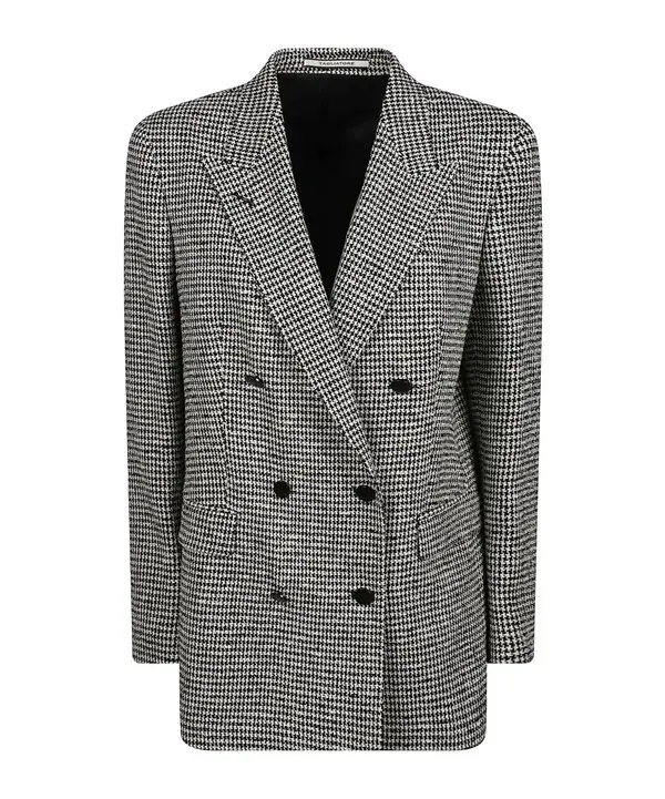 Tagliatore Houndstooth Patterned Double Breasted Jasmine Jacket