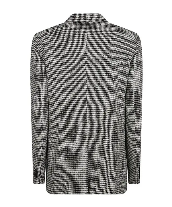 Tagliatore Houndstooth Patterned Double Breasted Jasmine Jacket