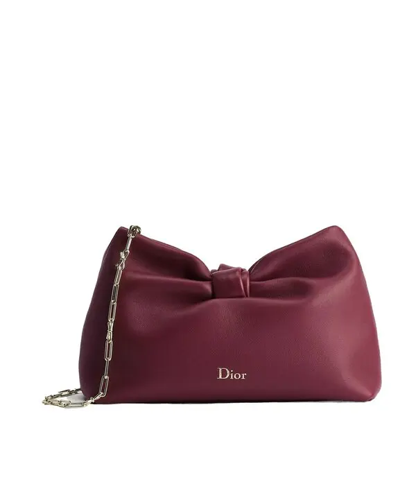 Dior Small Bow Bag - Hermit Red