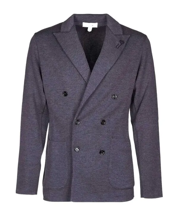 LARDINI Double-breasted Knitted Blazer
