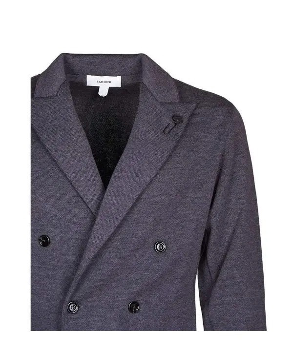 LARDINI Double-breasted Knitted Blazer