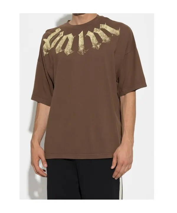 Palm Angels Big Neck Logo Loose Tee