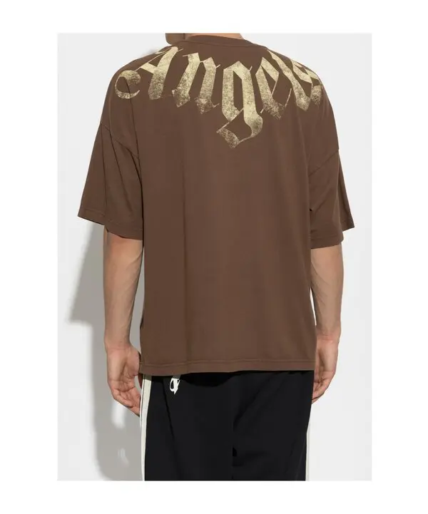 Palm Angels Big Neck Logo Loose Tee