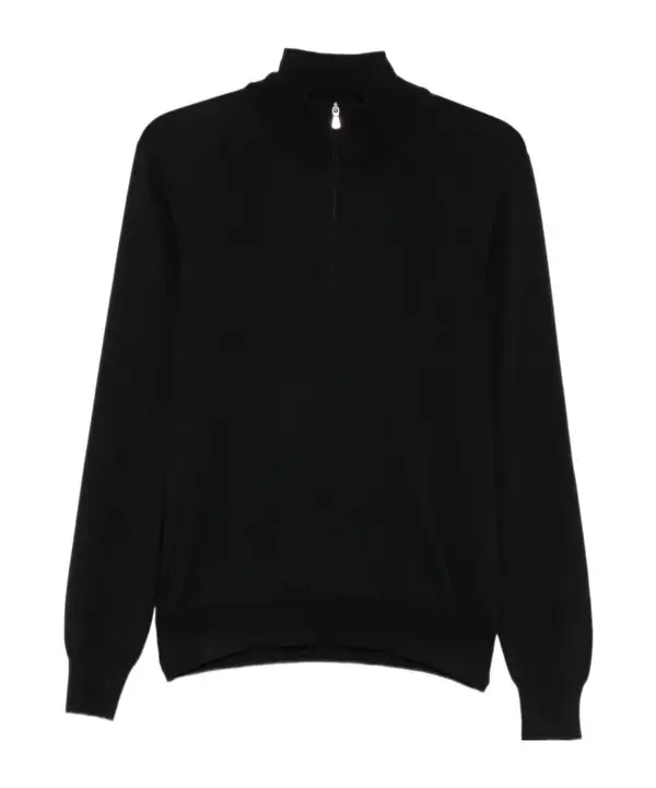 Tagliatore Quarter-zip Knitted Polo Shirt