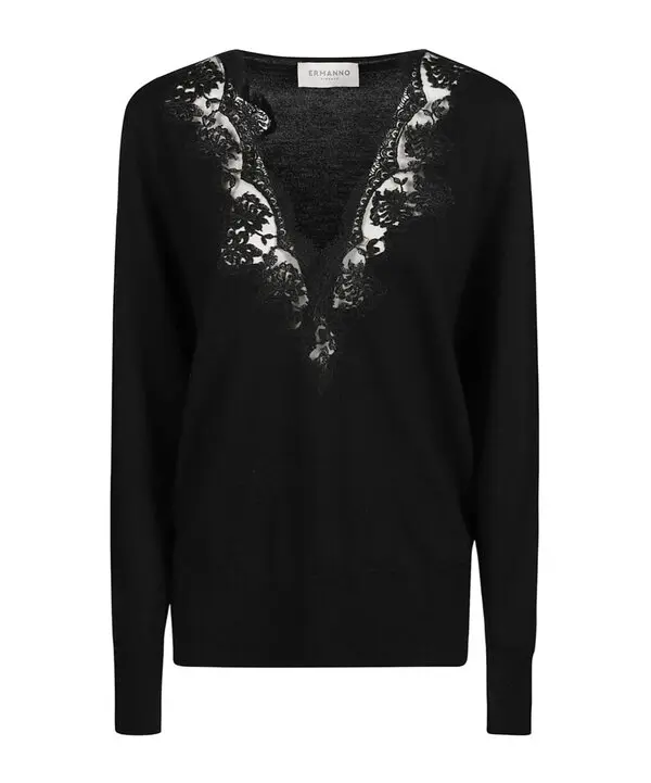 ERMANNO FIRENZE Long-sleeve V-neck Sweater