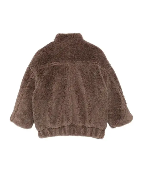 DOUUOD Teddy-texture Press-stud Jacket