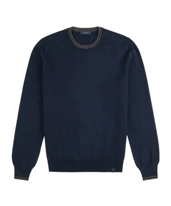 FAY Round-neck Pullover In Wool