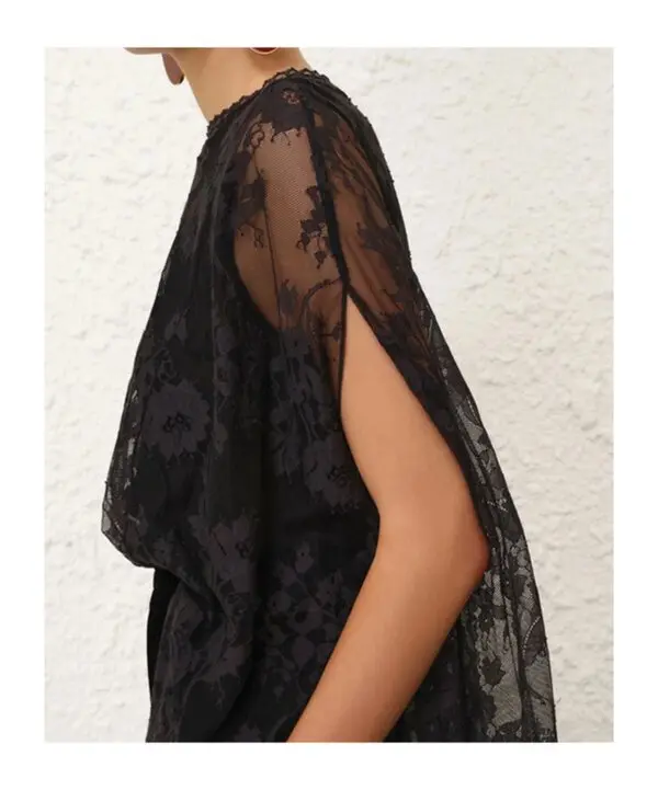 Zimmermann Valiant Lace Caped Top