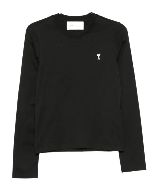 AMI Paris De Coeur Long-sleeve T-shirt - Black