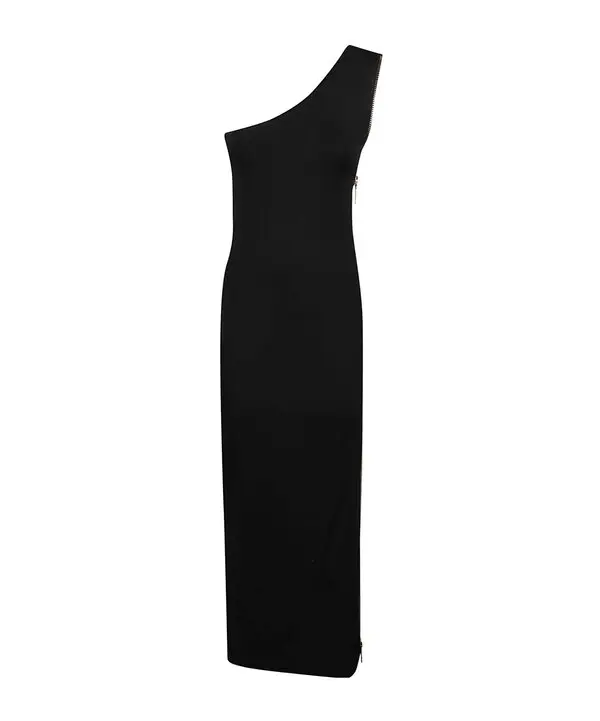 Elisabetta Franchi One-shoulder Knitted Maxi Dress