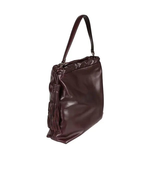 Etro Large Leather Kalispera Bag With Tassels
