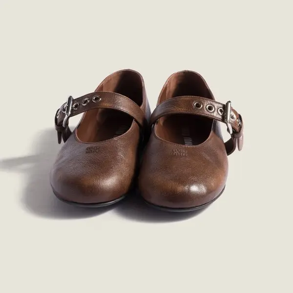 Miu Miu Nappa Leather Ballerinas