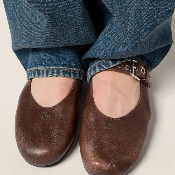 Miu Miu Nappa Leather Ballerinas