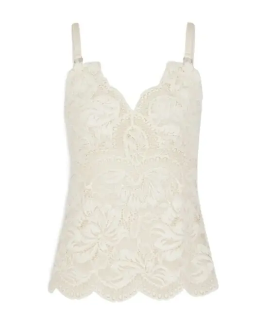 Rabanne Lace V-neck Tank Top - Ivory