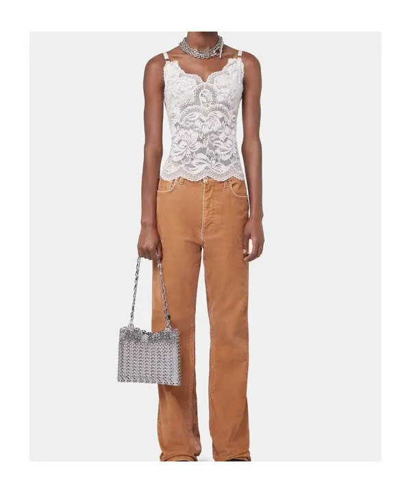 Rabanne Lace V-neck Tank Top