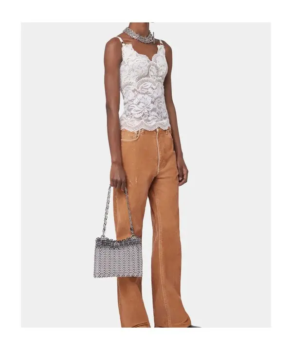 Rabanne Lace V-neck Tank Top