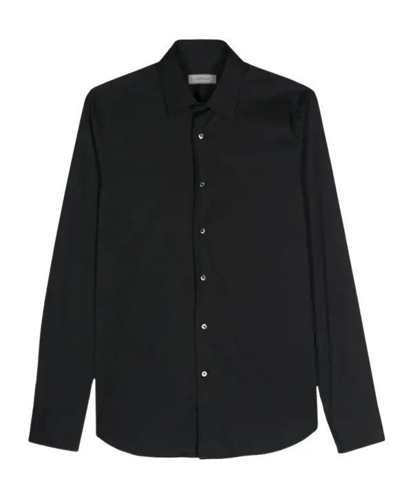 Canali Classic-collar Shirt - Black