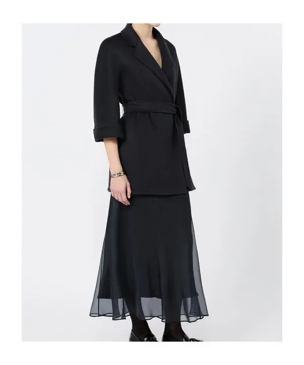Max Mara Sheer Silk Top - Black