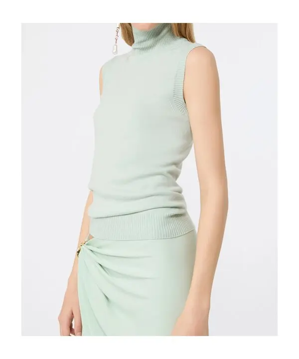 Sportmax Sleeveless Pure Wool Sweater - Light Green
